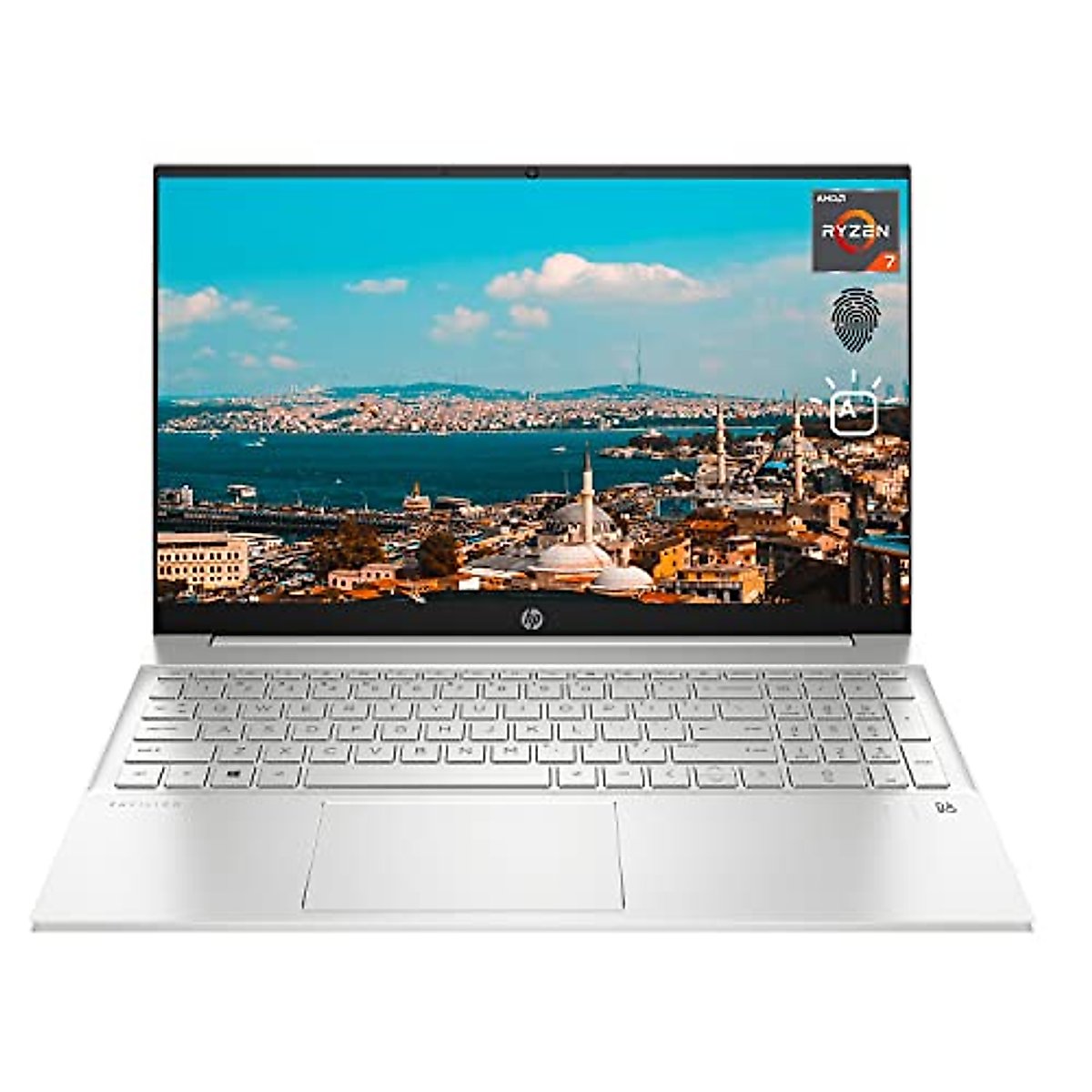 [Windows 11 Home] Newest HP Pavilion Laptop, 15.6" Full HD Display, AMD Ryzen 7 5700U Processor, Backlit Keyboard, Wi-Fi 6, Bluetooth, HDMI, USB Type-C, Silver (32GB RAM | 1TB SSD)