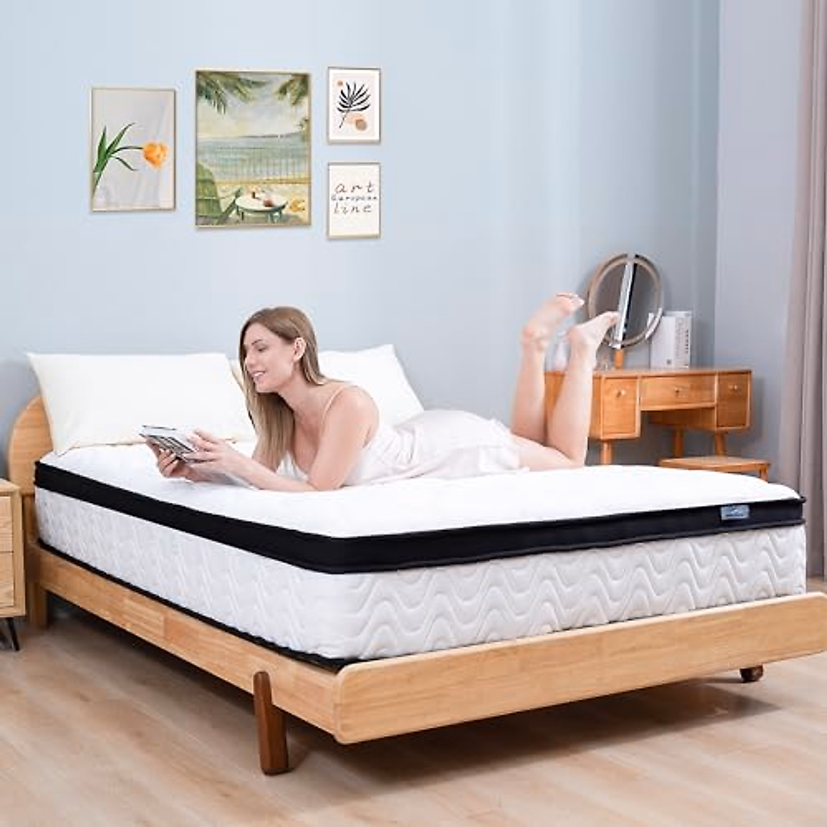 MOLBIUS Full Size Mattress | 10 Inch Hybrid Mattresses Full in a Box | Medium Firm Memory Foam and Individual Pocket Springs | Fiberglass Free Bed Matress | Breathable | CertiPUR-US
