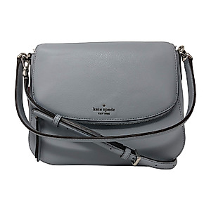 Kate Spade New York Jackson Soft Pebbled Leather Medium Flap Shoulder bag, Frosted Blue 497