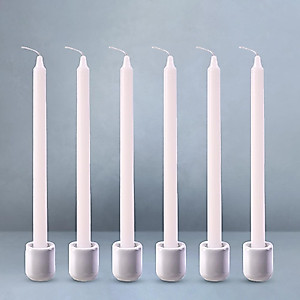 OLEEK Taper 1/2 inch Candles - Pack of 10 Unscented, 8 Inch Tall Candles - 1/2 inch Candles - Taper Candle - 1/2 inch White candlesticks