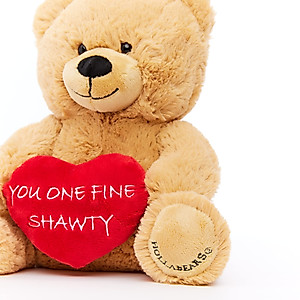 Hollabears 10" You One Fine Shawty Plush Teddy Bear Valentine's Day