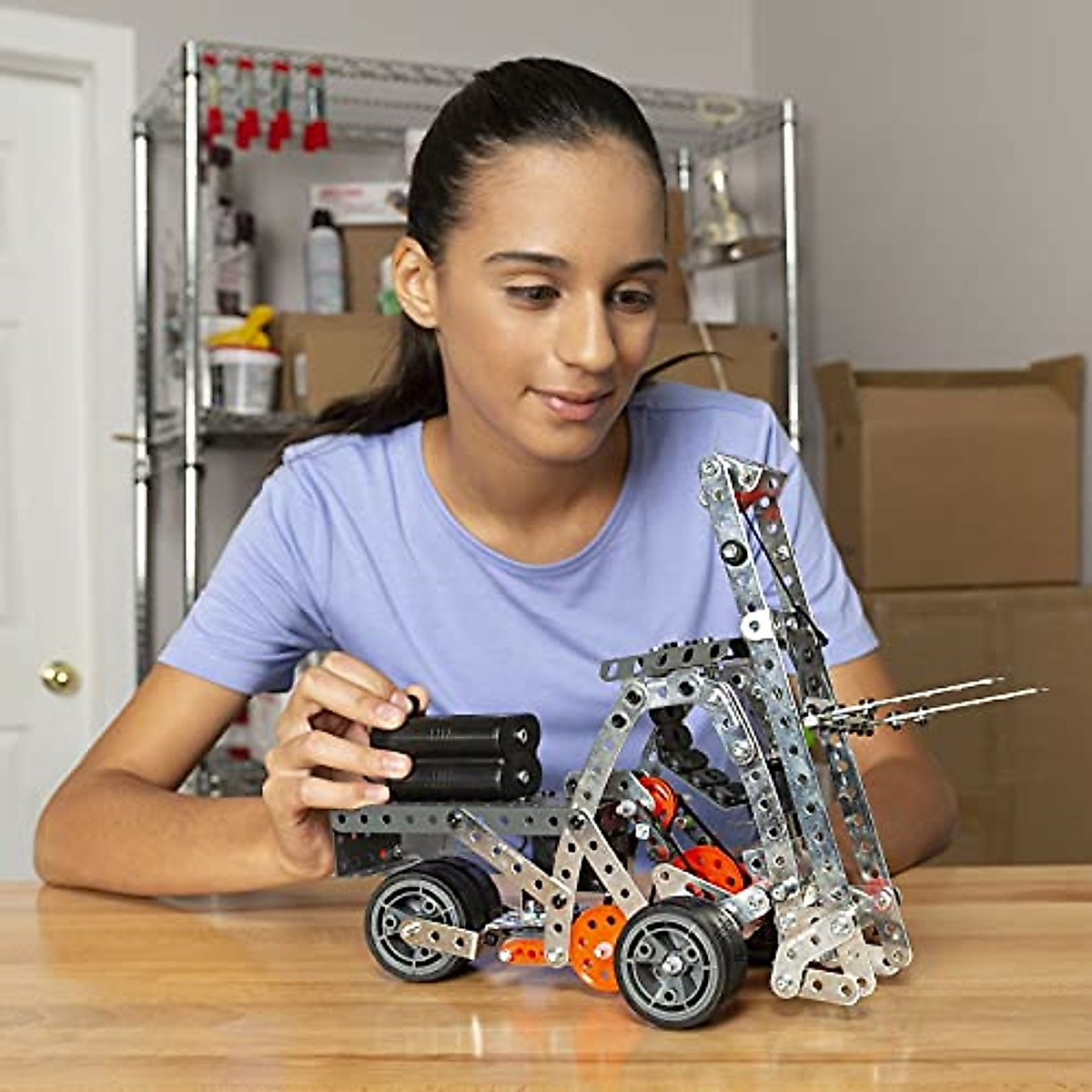 Meccano Erector Super Construction 25-in-1 Motorized Building Set, Steam Education Toy, 638 Parts, for Ages 10+