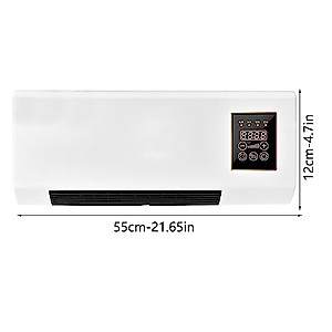 VKEKIEO Small Air Conditioners Fan Wall Mounted Mini Cooling and Heating Air Conditioner fan Remote Control Portable Cooler Fan and Heater Combo Home Bathroom Bedroom Office Room Light White