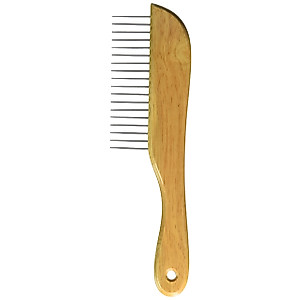 OmniPet Leather Brothers Cocker/Poodle Wooden Handle Comb