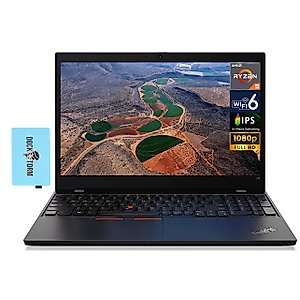 Lenovo ThinkPad L15 Gen 1 Business Laptop 15.6" FHD IPS Display (AMD Ryzen 5 PRO 4650U, 16GB RAM, 256GB PCIe SSD, AMD Radeon, WiFi 6, RJ-45, HD Webcam, Win 11 Pro) with DKZ Hub USB Port Expander