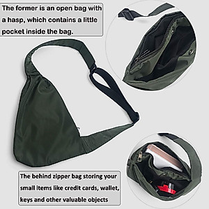 Croogo Shoulder Strap Backpack Thin Chest Sling Bag Foldable Personal Bags,Green