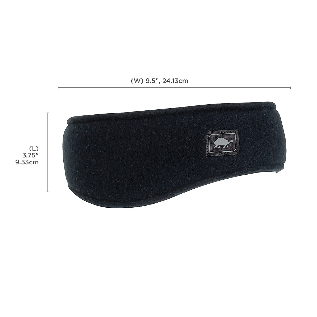 Original Turtle Fur Fleece - Earband, Heavyweight Fleece Headband, Black