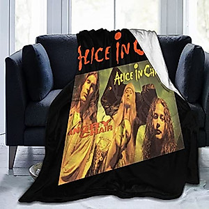 Alice Rock in Band Chains Blanket Lightweight Flannel Throw Blanket Soft Bed Blankets Funny Blanket All Seasons 60"X50"