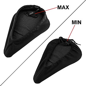 Zacro Bike Seat Cushion - Gel Padded Cover for Men Women Comfort, Extra Soft Exercise Bicycle Compatible with Peloton, Stationary or Cruiser Seats