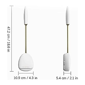 SAAKO Silicone Toilet Bowl Brush Lightweight Wall Mount Toilet Brush and Holder Set Toilet Cleaner Brush Bathroom Deep Clean