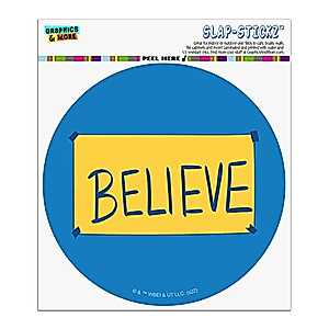 Ted Lasso Believe Automotive Car Window Locker Circle Bumper Sticker
