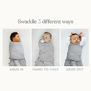 HALO Baby Sleepsack Swaddle Wearable Blanket, 3-Way Adjustable Infant Sleepsack, TOG 1.5, Ideal Temp, Oatmeal/Pink, Newborn, 0-3 Months, 6-12 Pounds