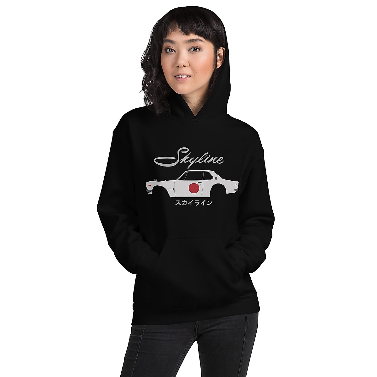 Skyline Hakosuka GT-R Japanese JDM Vintage Datsun GTR Art Unisex Hoodie Black
