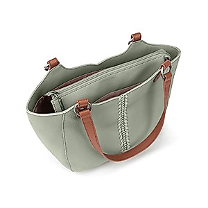 The Sak Womens Bolinas Leather Satchel, Meadow, One Size US