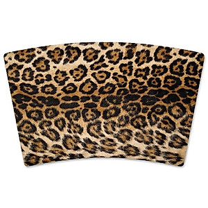 Mugzie Spotted Leopard Travel Mug with Insulated Wetsuit Cover, 16 oz, Black