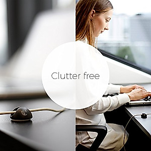 Cable Clips Management - Nightstand Accessories - Cord Organizer - Desk Cable Management - Wire Holder System - Adhesive Cord Clips - Home, Office, Cubicle, Car - Gift Idea - Black