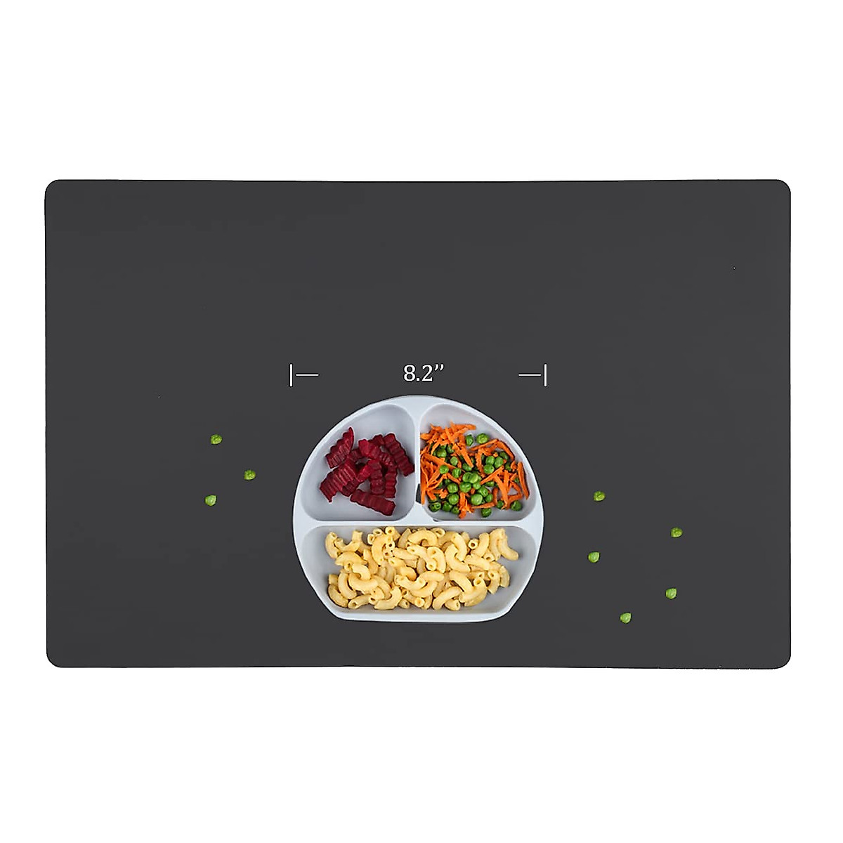 EPHome 2Pack Extra Large Multipurpose Silicone Nonstick Pastry Mat, Heat Resistant Nonskid Counter Mat, Table Mat, 23.6''x15.75'' (Black)