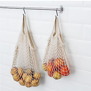 I-K-E-A KUNGSFORS Mesh Storage Organizer Bag Set of 2 Natural 100 % cotton