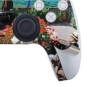 Skinit Decal Gaming Skin Compatible with PS5 Controller - Officially Licensed Monet - The Terrace at Sainte-Adresse by Monet Design