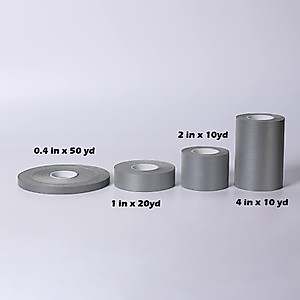 NOZUONO High Visibility Silver Reflective Fabric Tape Strips DIY Edging for Clohting Sew On (1 in x 20yd)