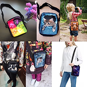 Upetstory Galaxy Women Kids Small Shoulder Bag Girls Boys Daily Bookbag Crossover Bags Handbag for Travel Holiday Outdoor Shopping