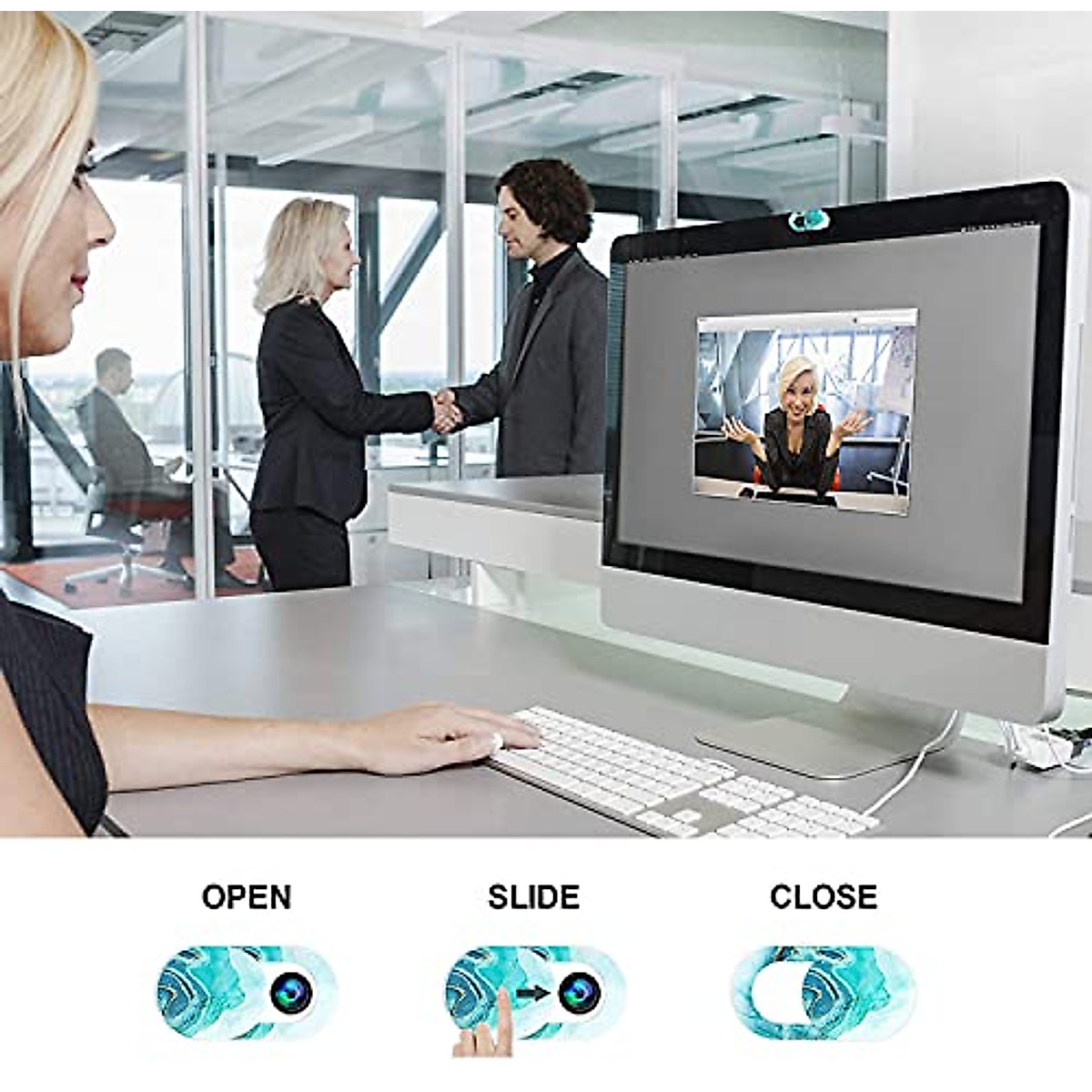 Jofeel Webcam Cover Slide, Ultra-Thin Laptop Camera Cover Slide Fit for MacBook Air Pro iPhone iPad Smartphone Mac, iPhone Camera Cover, Camera Blocker Design Protect Your Privacy and Security (3PCS)