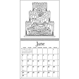Johanna Basford 2024 Coloring Wall Calendar: Rooms of Wonder