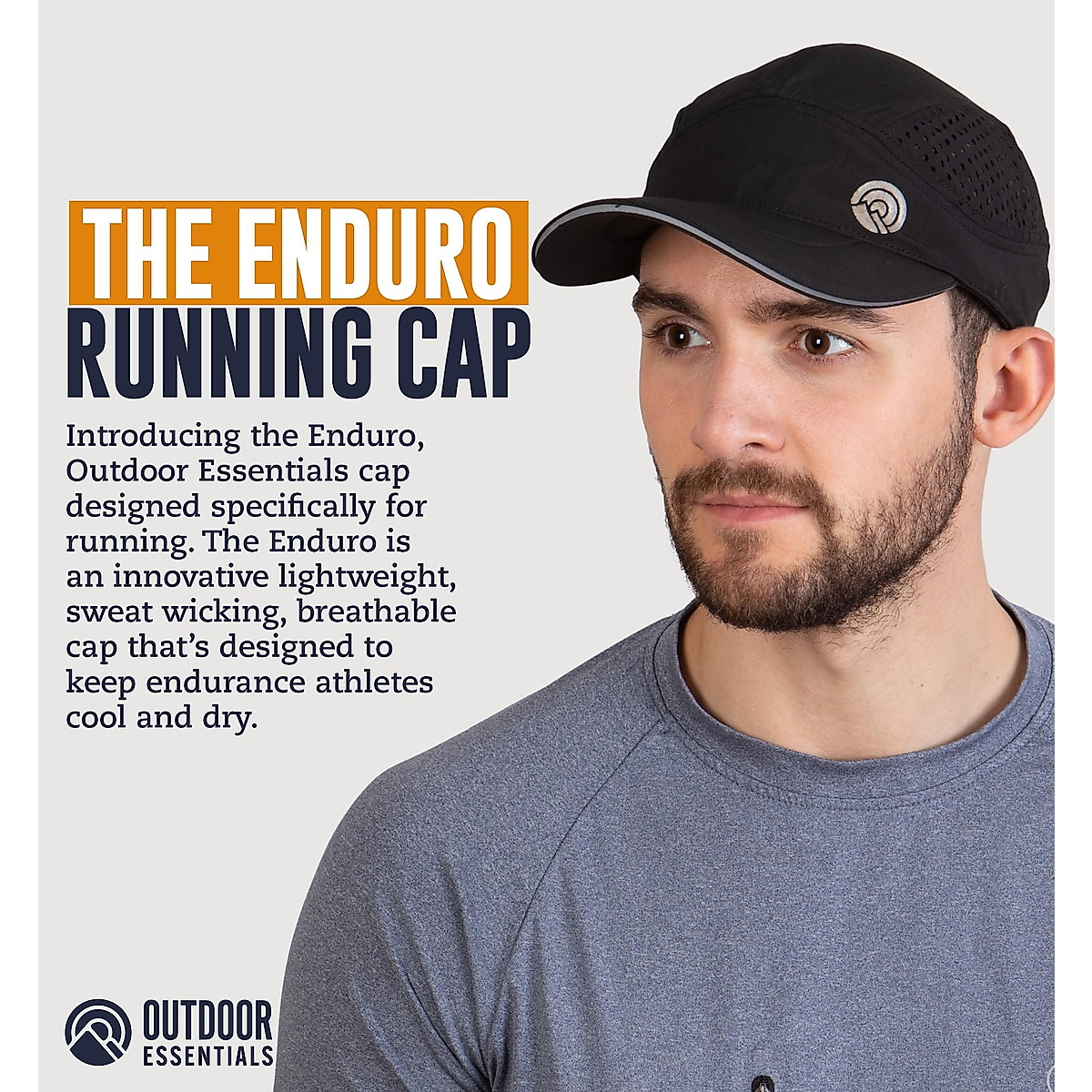 Running Hat for Men - Dry Fit Running Cap for Women, Tennis Hats, Breathable Hat, Workout Cap for Baseball,Sweat Wicking Hat Black