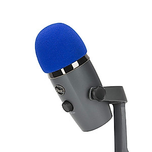 Yeti Nano Foam Microphone Windscreen- Aedor Quality Sponge Mic Cover as a pop filter for Blue Yeti Nano Condenser Microphones(Blue)