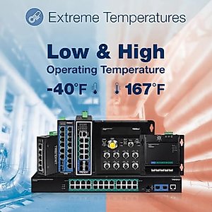 TRENDnet 5-Port Industrial Unmanaged Fast Ethernet DIN-Rail Switch, 5 x Fast Ethernet Ports, IP30, Operating Temperature Range of -40° – 75°C (-40° – 167°F), Lifetime Protection, Black, TI-E50