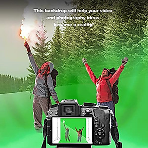 Julius Studio 10 x 12 ft. Green Chromakey Backdrop Screen Photo Background, Premium Synthetic Fabric 150 GSM Thicker Material, Professional Photography Video Studio, Events, Streaming, JSAG474