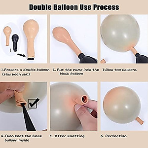 KUYT Balloon Arch Garland Kit,Blush Rose Gold Balloon Garland Double-Stuffed balloon arch stand for Retro Boho Wedding Baby Shower Bridal Engagement Anniversary Graduation Birthday Decorations