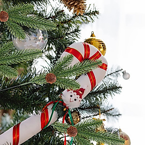 Alpurple 15 PCS Fake Greenery Pine Picks with Pinecone-11 Inch Artificial Pine Needles Branches with Pine Cones-Pine Twigs Stems Picks for Christmas Garland Home Garden Decoration