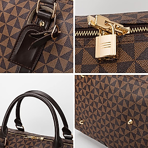 Men's Travel Duffel Bag CHENFANS Leather Large Capacity Weekend Luggage Tote Bag - Versatile Carry Large Travel Tote for Gym Vacations