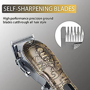 Lanumi Hair Clippers for Men Cordless Hair Trimmer Beard Trimmer /Nose Trimmer Professional T-Blade Trimmer USB Rechargeable Hair Cutting Grooming Kit Barber Clippers Set LED Display