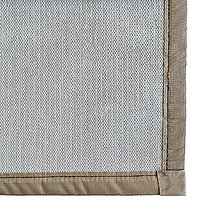 iCustomRug Zara Synthetic Sisal Collection Area Rug and Custom Size Runners, Softer Than Natural Sisal Rug, Stain Resistant & Easy to Clean Beautiful Border Rug in Beige 5' x 8'