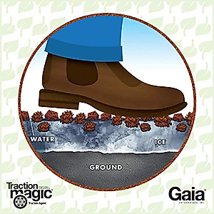 Traction Magic Quick Application All Natural Ice and Snow Melt Granule Crystals for Sidewalks, Driveways, Parking Lots, 15 Pound Bucket (4 Pack)