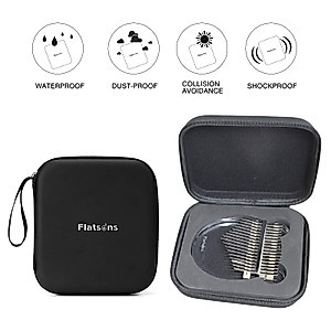 Flatsons Acrylic Kalimba Thumb Piano 17 Keys Crystal Acrylic Mbira Finger Piano with EVA Carry Bag Portable for Gifts Kids Adult Beginners Unisex (Bear style)