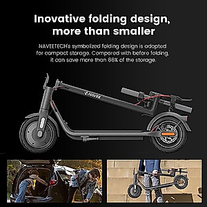 NAVEE Electric Scooter V50, 31 Miles Range & 20 MPH Speed, 700W Max Power, 10" Pneumatic Tires, E-ABS and Rear Disk Brake, IP55 Waterproof, Handle Folding Electric Scooter for Adults