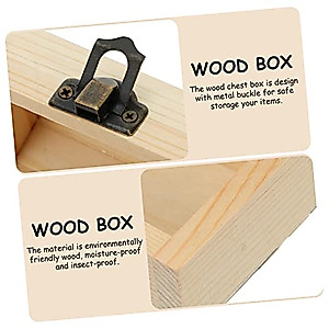 GARVALON 2pcs Pirate Treasure Chest Wooden Box Kids Storage Organizer for Kids Jewelry Organizer Storage Bins with Lids for Unfinished Wood Treasure Chest Mini Earring Box Wooden