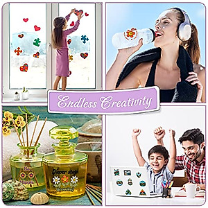 Riakrum 100 Sheets Clear Printable Sticker Paper for Inkjet Printer 8.5 x 11'' Transparent Waterproof Sticker Paper Letter Size Adhesive Clear Labels for Inkjet Printer Dries Quickly Holds Ink Greatly