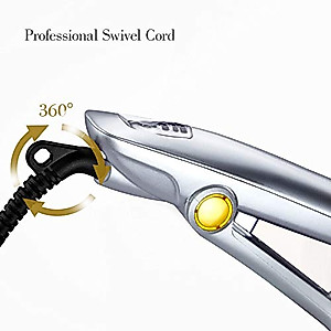 UXZDX CUJUX Professional Hair Straightening Iron Curling Iron Straightener&Curler Styler 2 in 1 Multi Hair Styling Tool Flat Iron with Brush