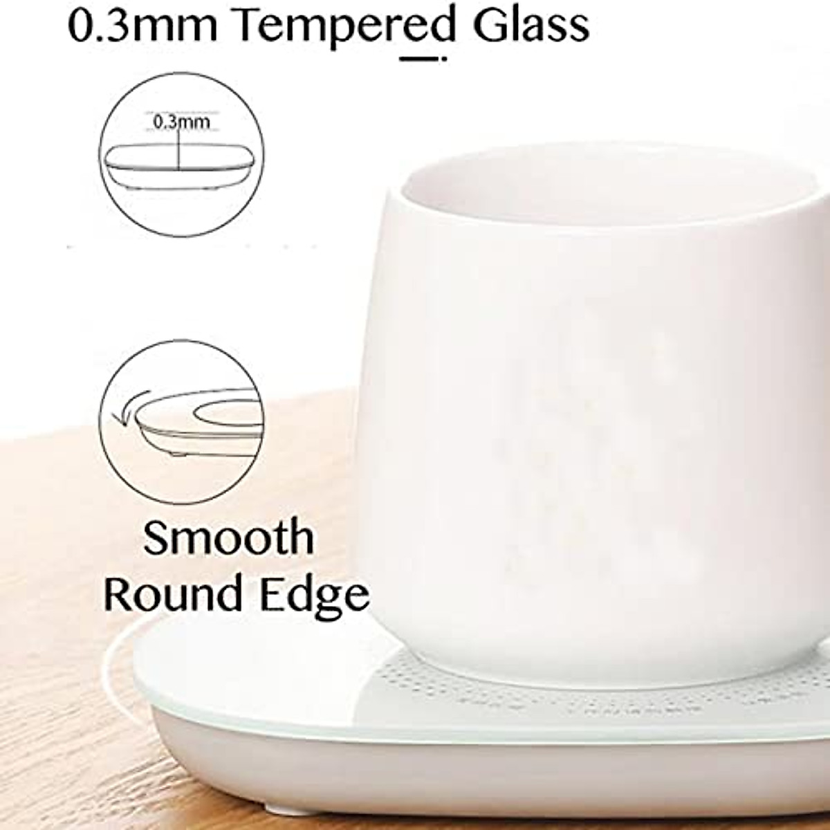 ZEARLY Automatic Coffee Warmer - USB Milk Heating Pad, Constant Temperature Tea Warmer, Touch Coffee Heating Pad for Kitchen Living Room, Green (16CM, Small)