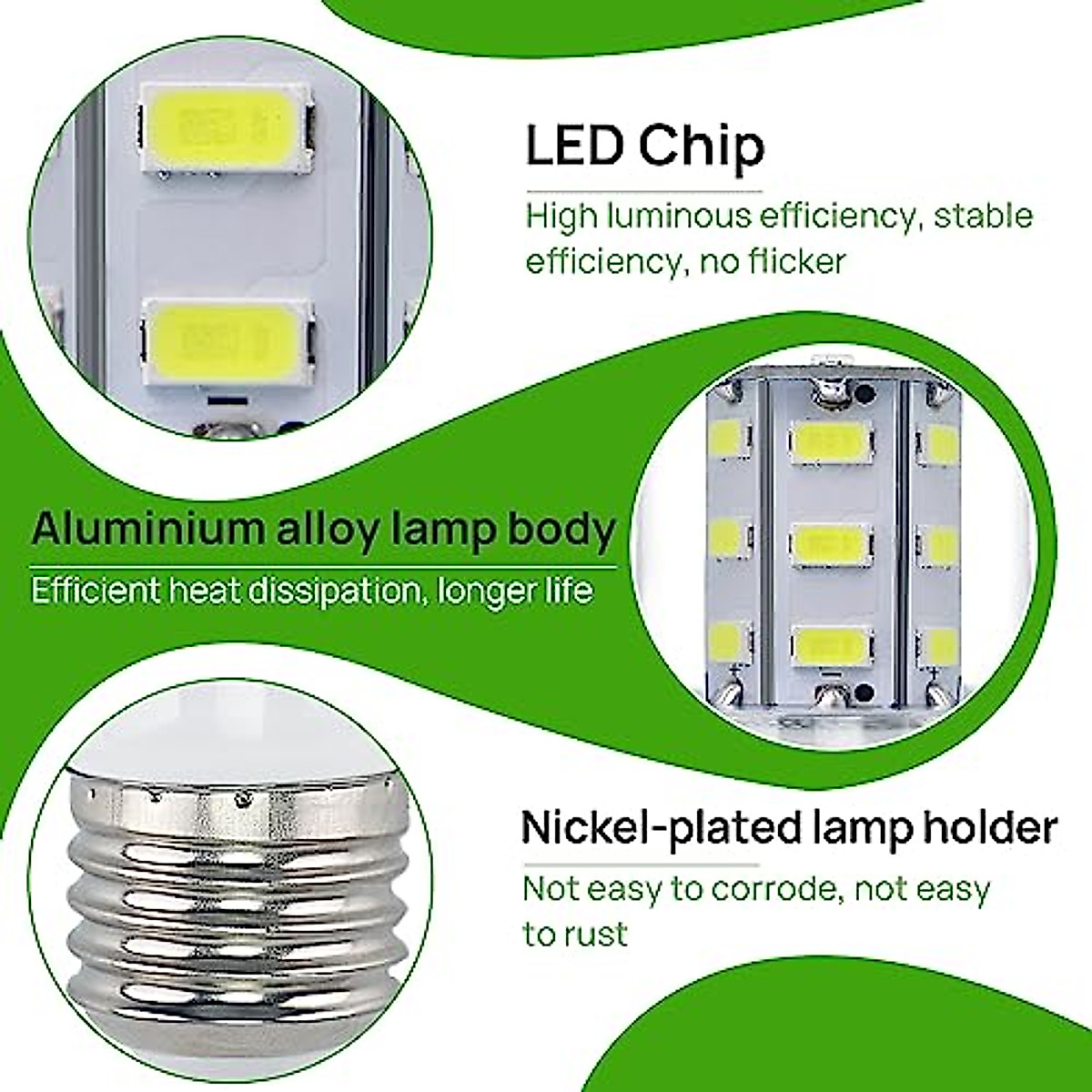 BOGDA 5304511738 LED Light Bulb Refrigerator Replace for PS12364857 AP6278388 4584444 KEI D34L, Refrigerator Freezer Light Bulb(3.5W 85V-265V White Light) Refrigerator Parts & Accessories