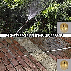 Aokpsrt Hydro Jet High Pressure Power Washer Wand Jet Nozzle Washer for Garden Hose Watering Sprayer Attachment with 3 Hydrojet Nozzle and Hose
