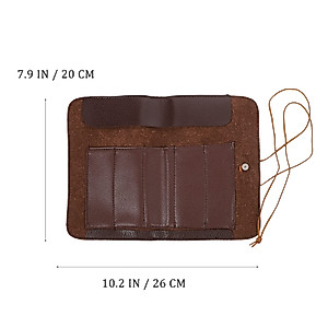 Rosarivae Chef Knife Roll Bag Tools Knives Roll Up Bag Carving Pocket Knives Leather Bag Storage Organizer - Knives not Included