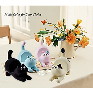 Homewy Cat Phone Stand, Cute Kawaii Phone Holder for Desk, Pink Smartphone Mount for iPad, iPhone, Huawei,Samsung, Xiaomi, Desktop Decoration