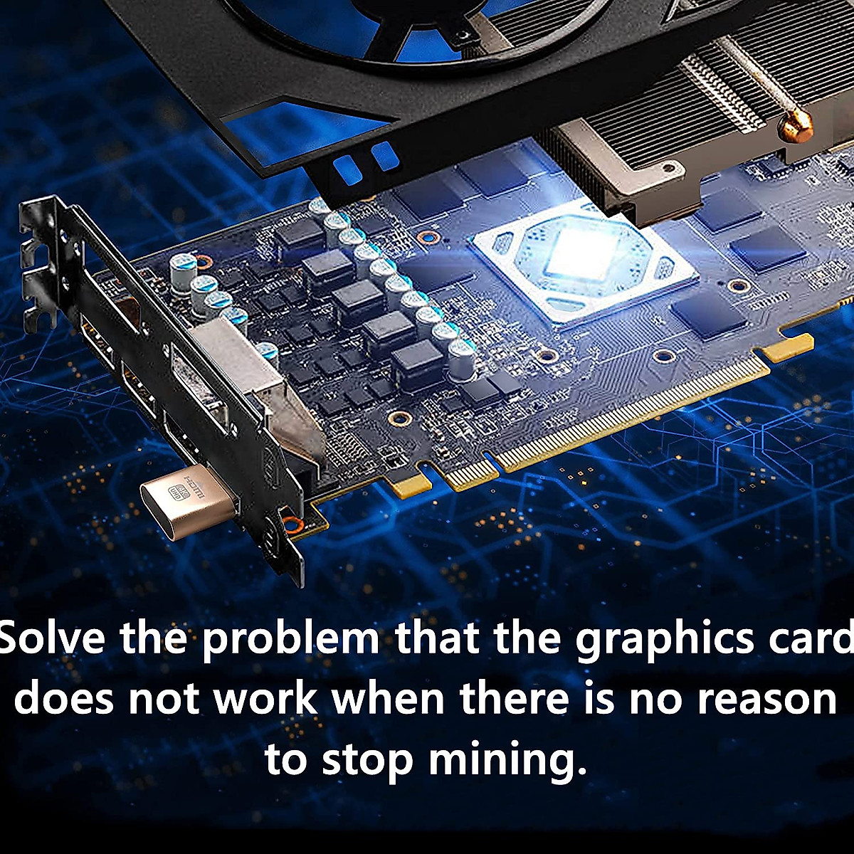 143 Graphics Card Virtual Display, Fake Load VGA Analog Camouflage HD Lock Screen Virtual Display,DispalyPort Headless Ghost Display