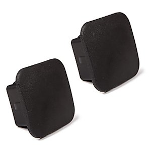 CZC AUTO Trailer Hitch Cover, 2 inch Tow Receiver Tube Plug Cap, 2" Black Hitch Ball Insert Compatible for Toyota Mercedes Mopar Audi F150 Ford GMC Truck Chevy Jeep Lexus 4runner (2"X2" 2Packs, Black)