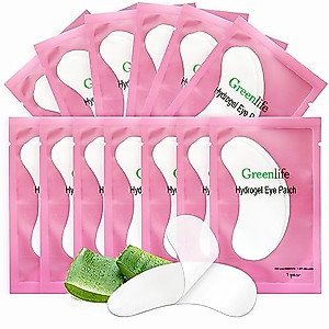 50 Pairs GreenLife 100% Naturel Eyelash Extension Under Eye Gel Pads patches kit Collagen (50 150 300 Pairs) with Aloe Vera Hydrogel Eye Patches set for Eyelash Extension Supplies Tools